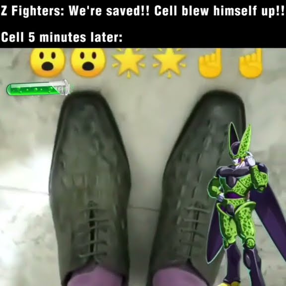 yall see the shoes? #cell #dragonball #dragonballz #memes #funny - YouTube