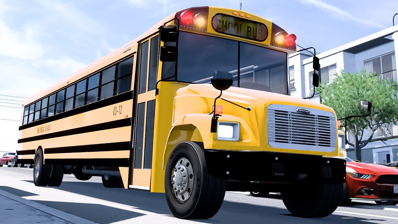 School Bus | American Truck Simulator Bus Mod 1.45 Gameplay - YouTube