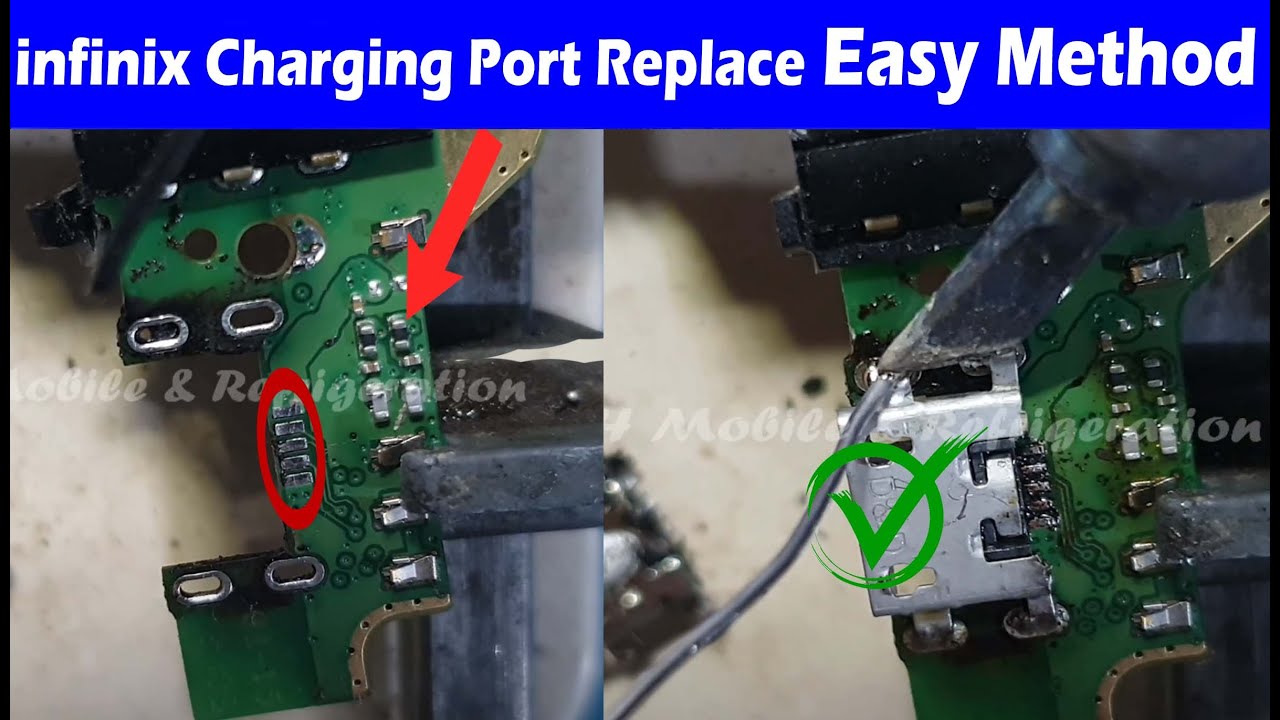 infinix Smart 5 (X657b) Charging Port Replacement with Soldering iron ...