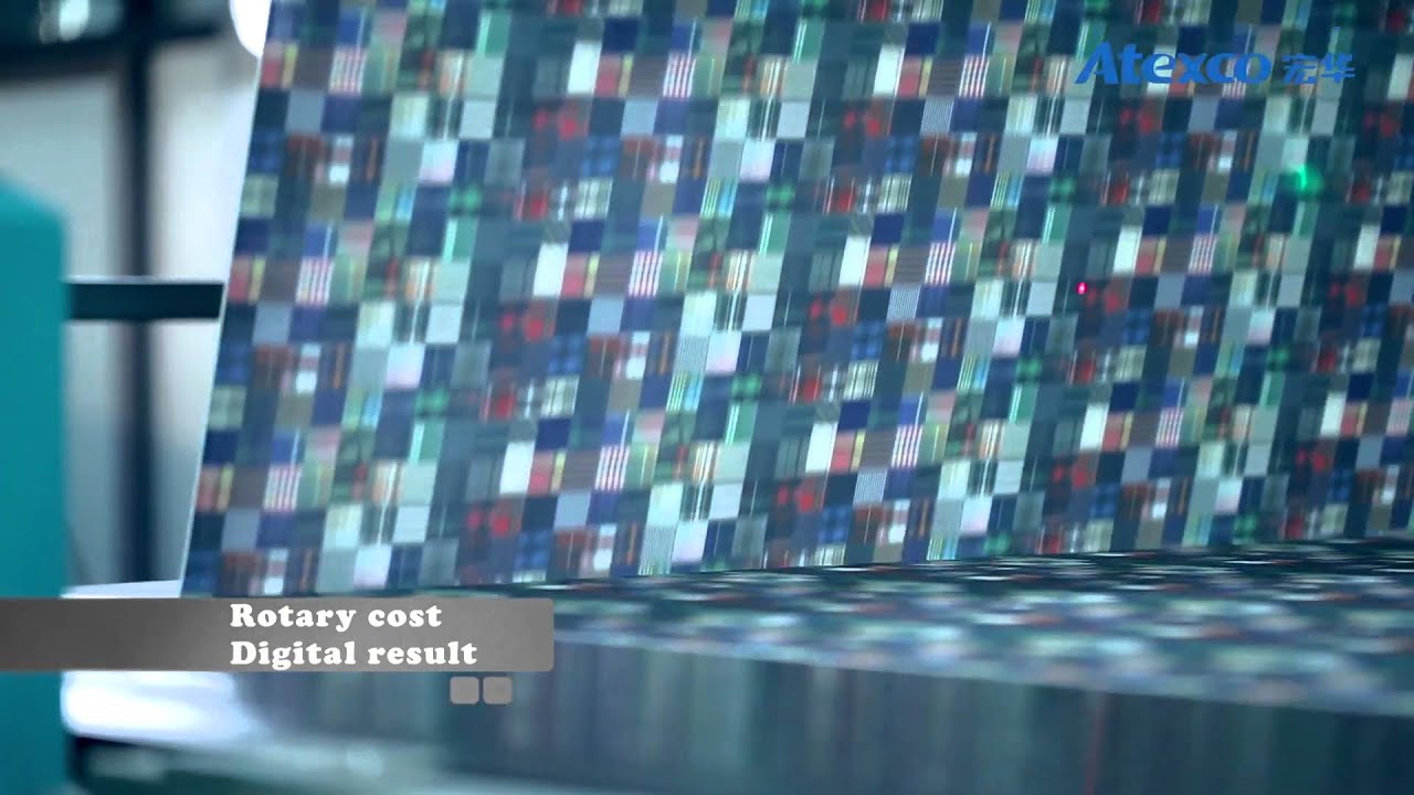 Atexco Single Pass Digital Textile Printer - YouTube