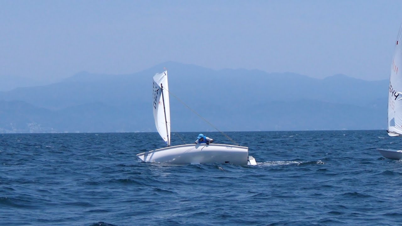 Laser/ILCA instantaneous death roll capsize with no time to react - YouTube
