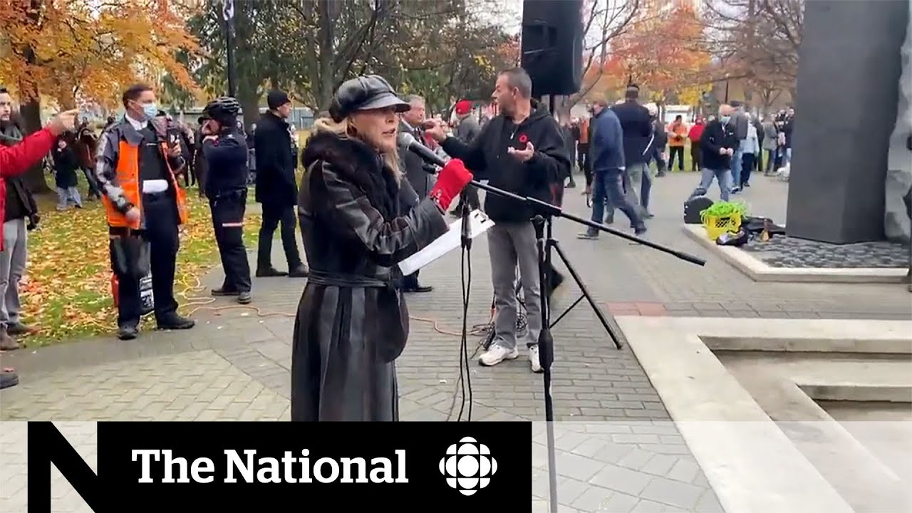 Anger after protesters disrupt B.C. Remembrance Day ceremony - YouTube