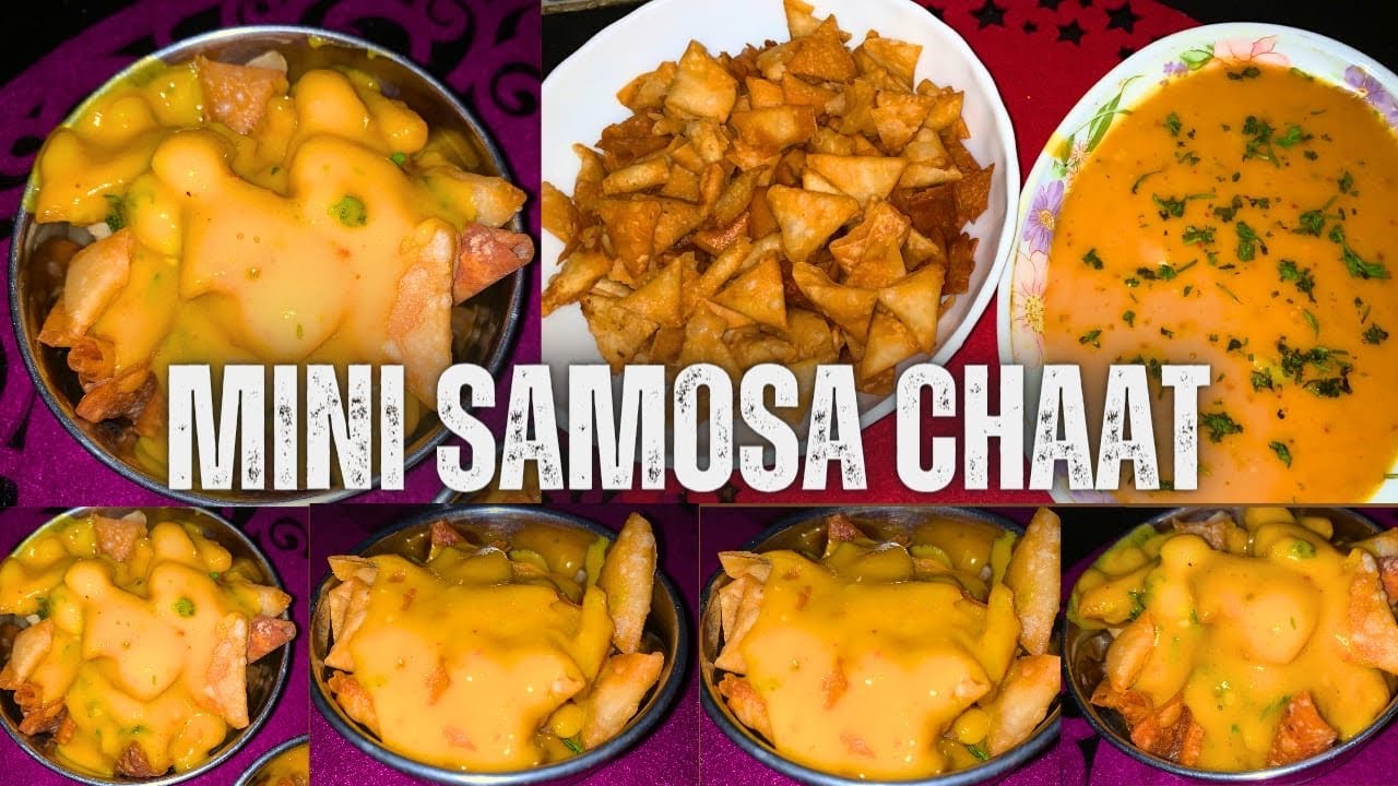 Mini Samosas Chaat 👌|| Karachi Street Food Chaat || school Wali Famous ...