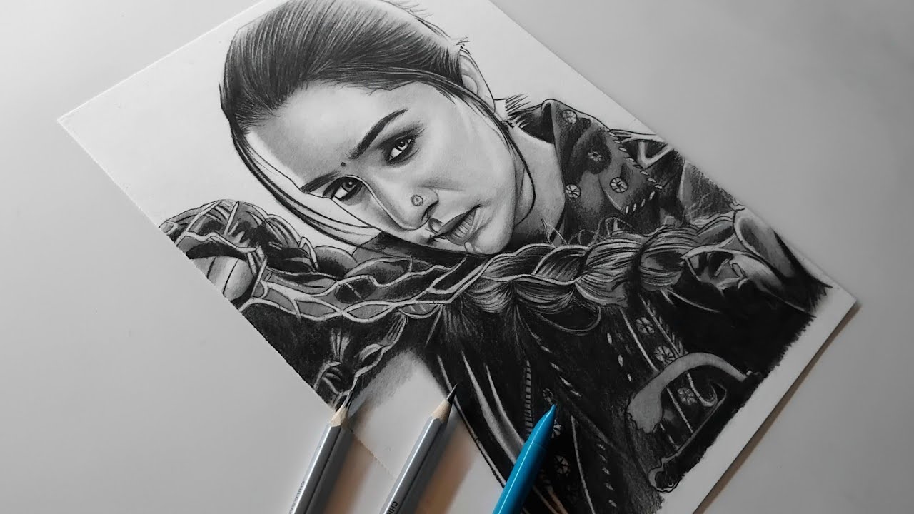 Shraddha Kapoor Stree 2 movie drawing - YouTube
