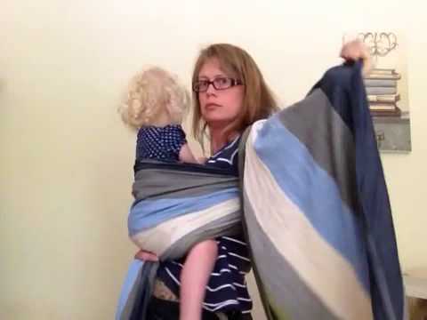 Front Wrap Cross Carry with a sz 6 woven wrap and a large toddler - YouTube