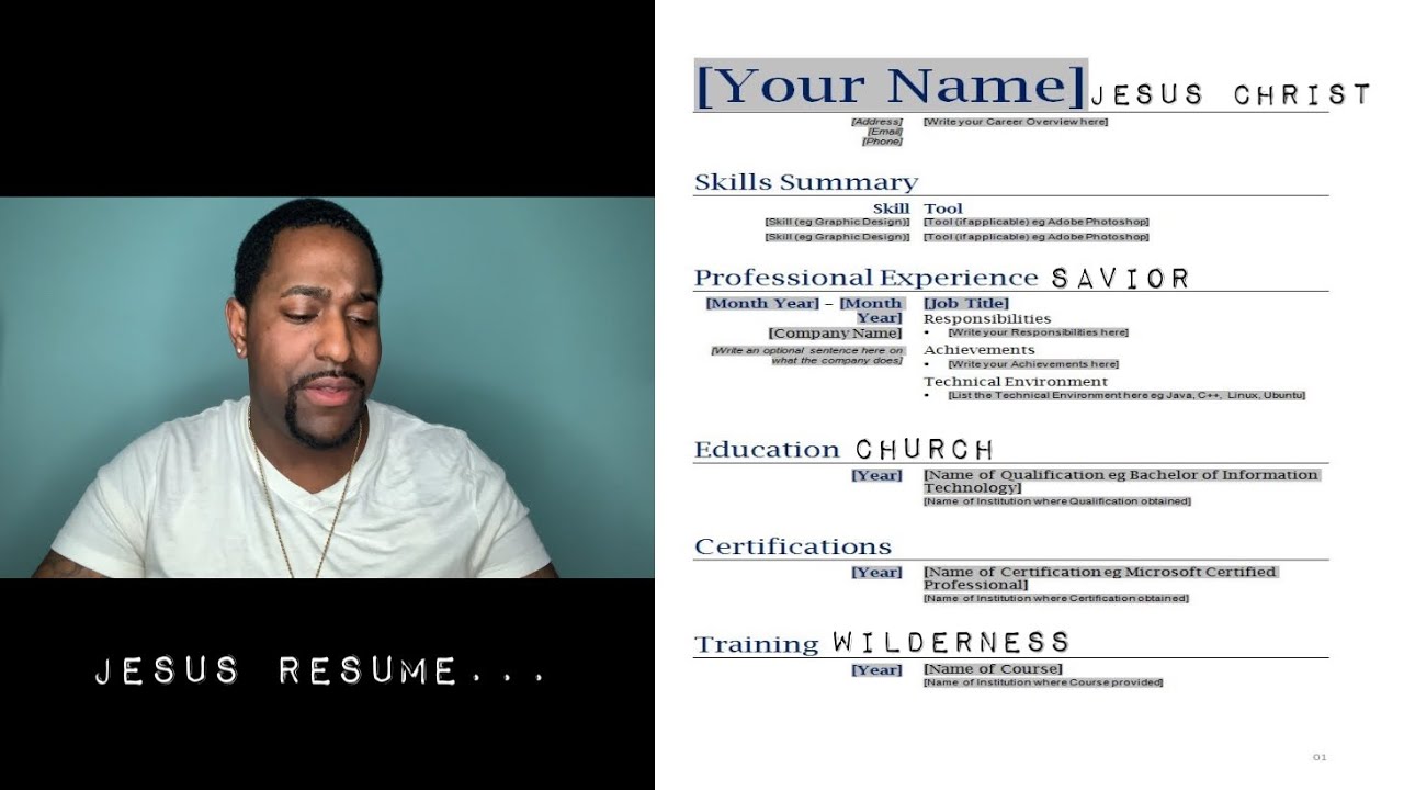 Jesus resume - YouTube