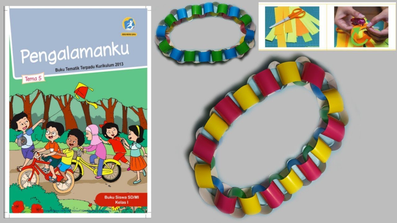 Cara Mudah Membuat Rantai Dari Kertas Origami // Tugas Kelas 1 Tema 5 ...