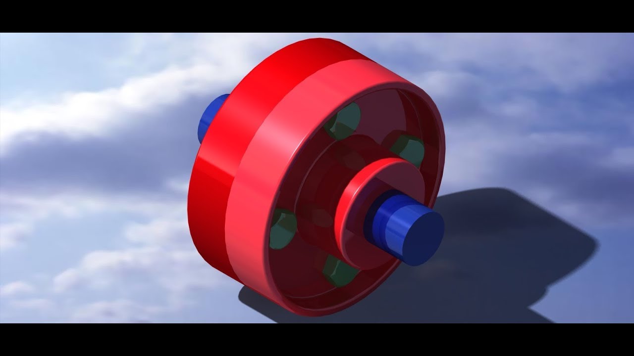 Flange Coupling protected Type | CATIA V5 & V6 | Part Design|Assembly-5 ...