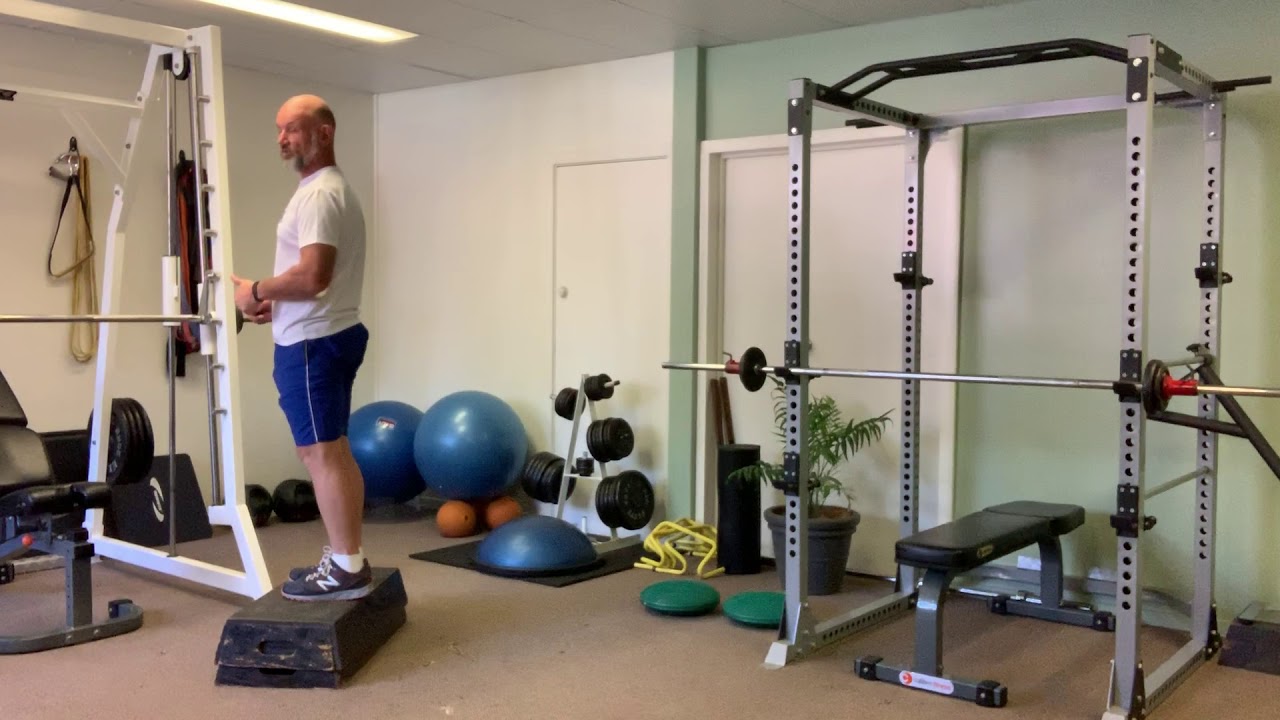 Reverse lunge off a box or a step - BWESP - YouTube