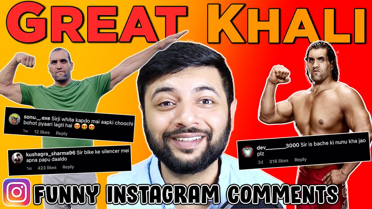Pakistani Reacts To Great Khali's Funny Instagram Comments - YouTube