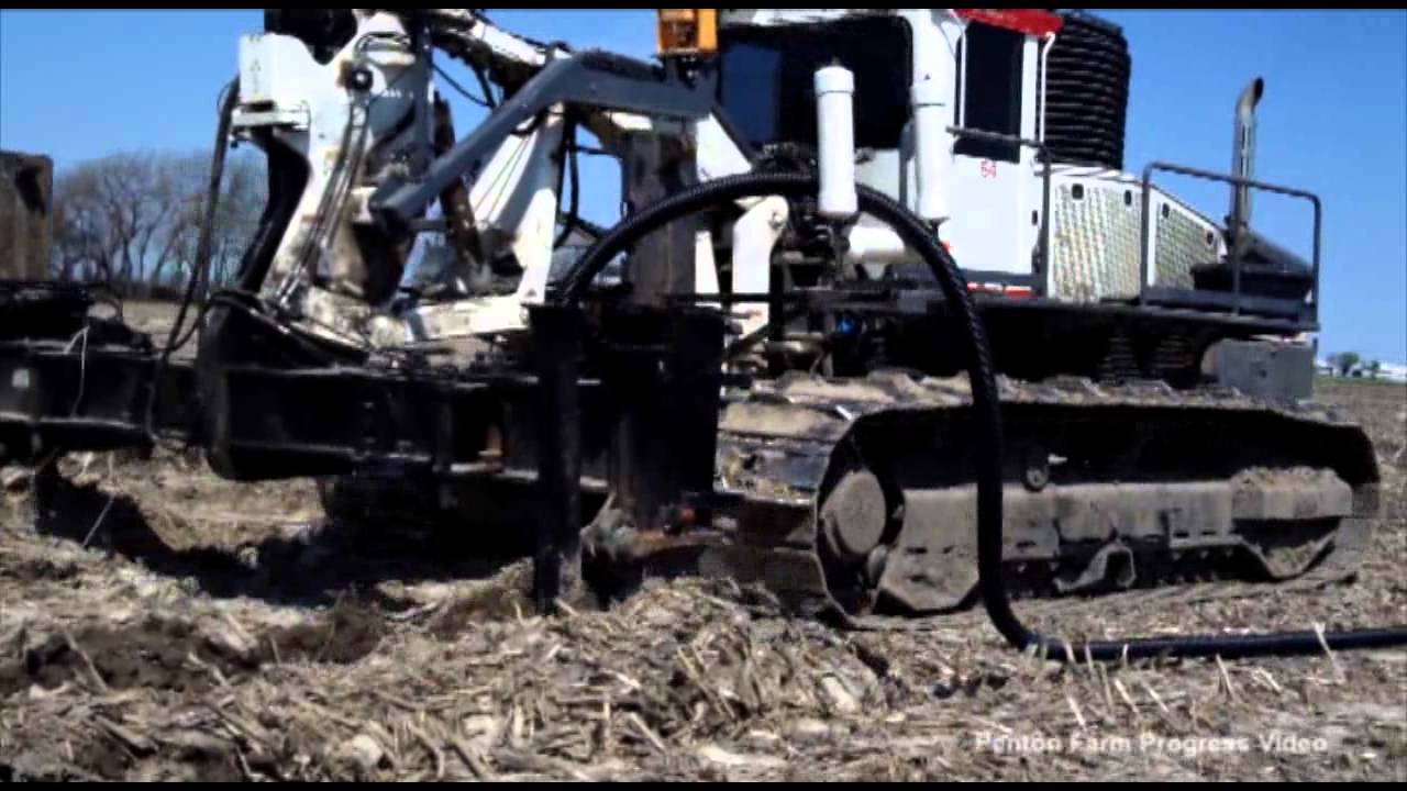 Tile Plow: Lay Twice the Pipe in One Pass - YouTube