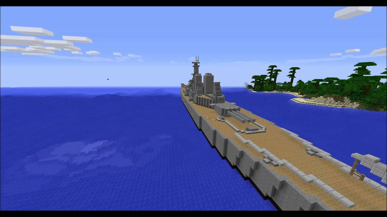 Minecraft Iowa Class Battleship Mk3 - YouTube