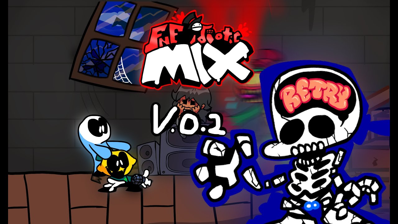 FNF Idiotic Mix V0.2 Gameplay! (download in desc) - YouTube