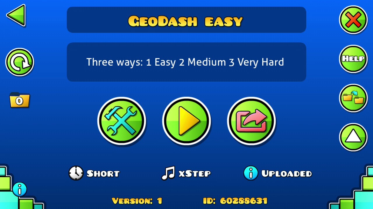 Playing an old GeoDash level I made - YouTube