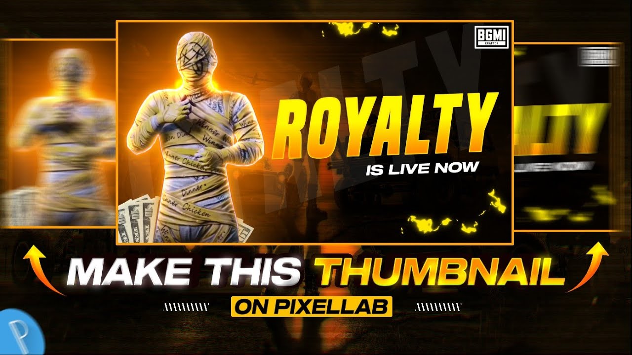How To Make BGMI Live Stream Thumbnail || On Pixellab || How To Make ...