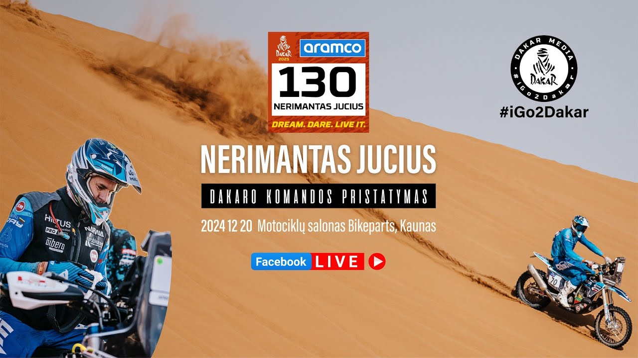SE08E05 - NERIMANTAS JUCIUS DAKAR TEAM komandos pristatymas su # ...