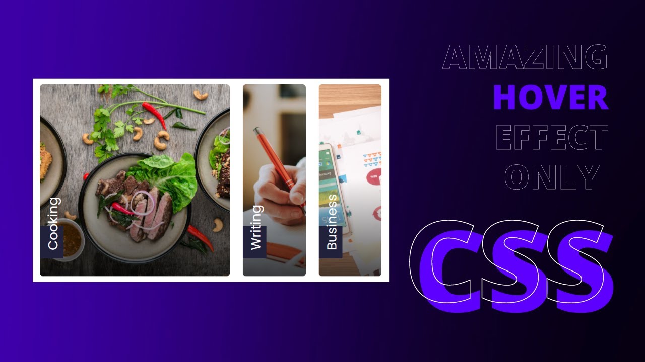 AWESOME CSS CARD HOVER EFFECT - YouTube