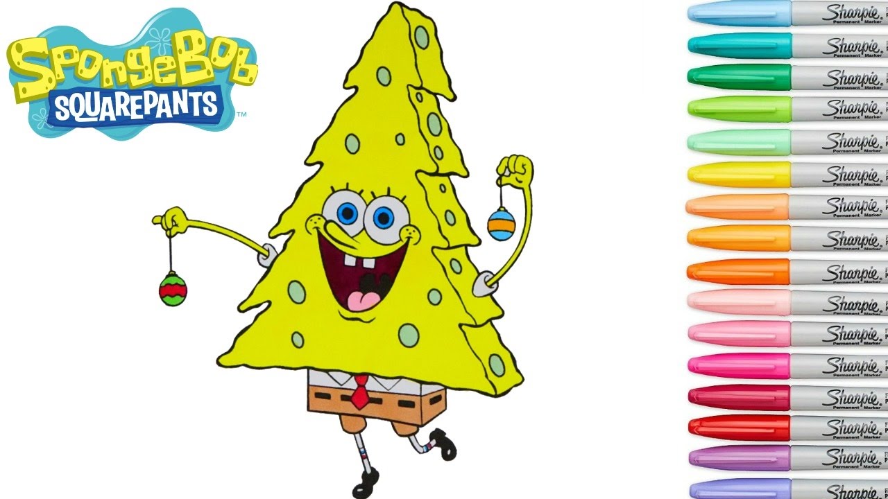 Spongebob Coloring Book Christmas Episode Nickolodeon Rainbow Splash ...