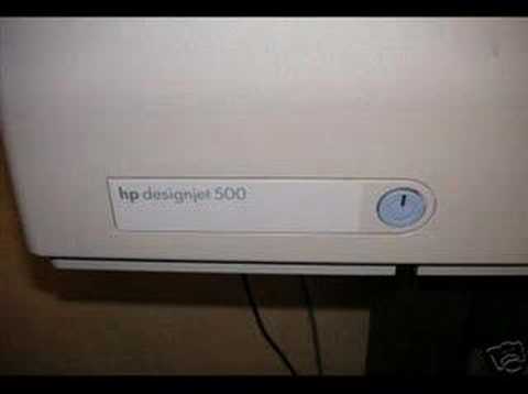 Hewlett Packard DesignJet 500 (42-inch) InkJet Printer - YouTube