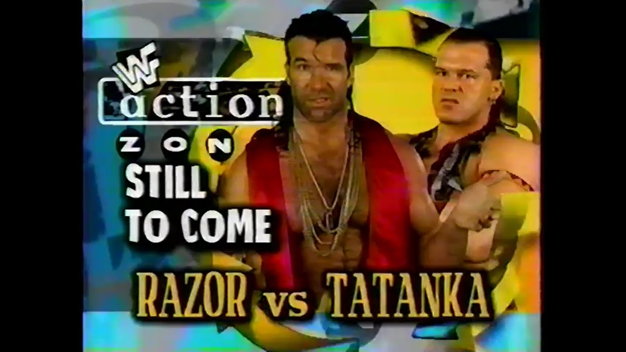 Razor Ramon vs Tatanka Action Zone April 9th, 1995 - YouTube