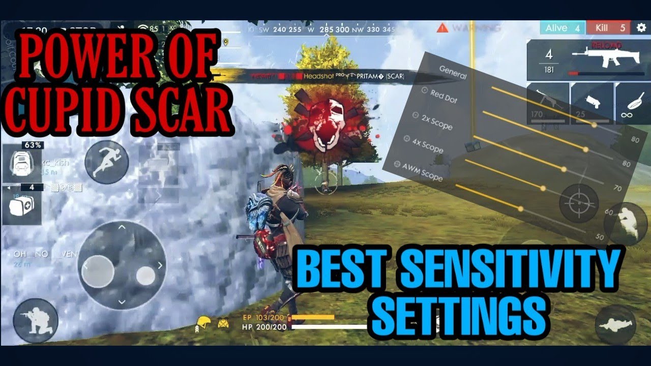 POWER OF CUPID SCAR! BEST SENSITIVITY SETTINGS FOR HEADSHOTS FOR CUPID ...