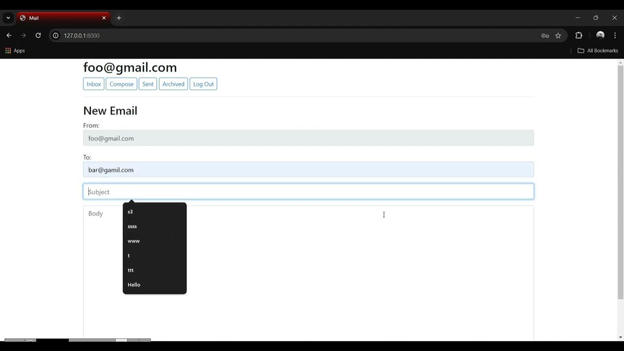 Cs50 Webweek5 Project3 Mail Youtube