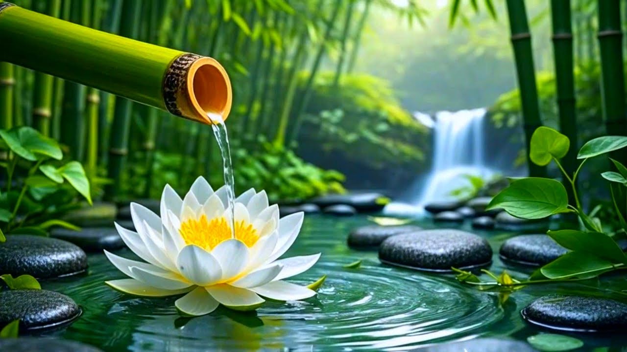 Peaceful Piano Spa Music with Bamboo Water Sounds – Relaxation and ...