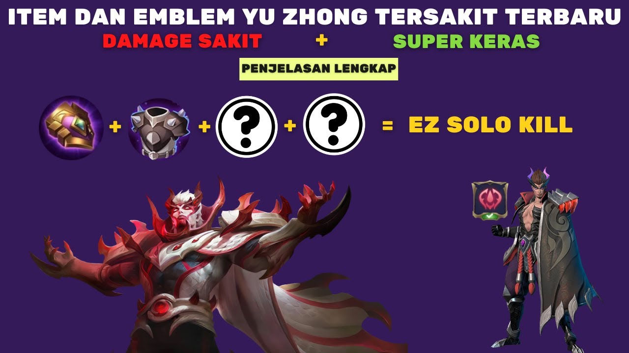 ITEM DAN SETTINGAN EMBLEM YU ZHONG TERSAKIT TERBARU, BUILD YUZHONG YZ ...