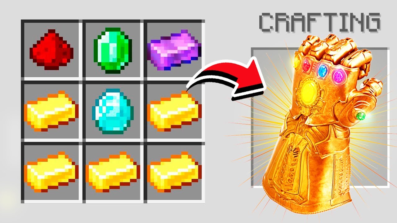 I Crafted INFINITY GAUNTLET In Minecraft !!! - YouTube
