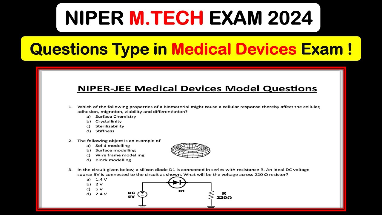 THESE ARE QUESTIONS BEING ASKED IN MEDICAL DEVICES EXAM I NIPER JEE ...