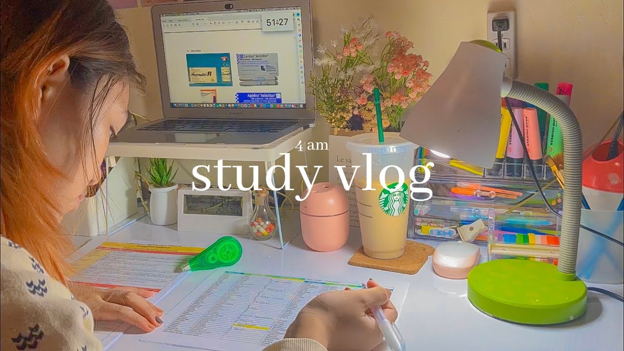 ☁️ pharmacy study vlog: waking up at 4 am - YouTube