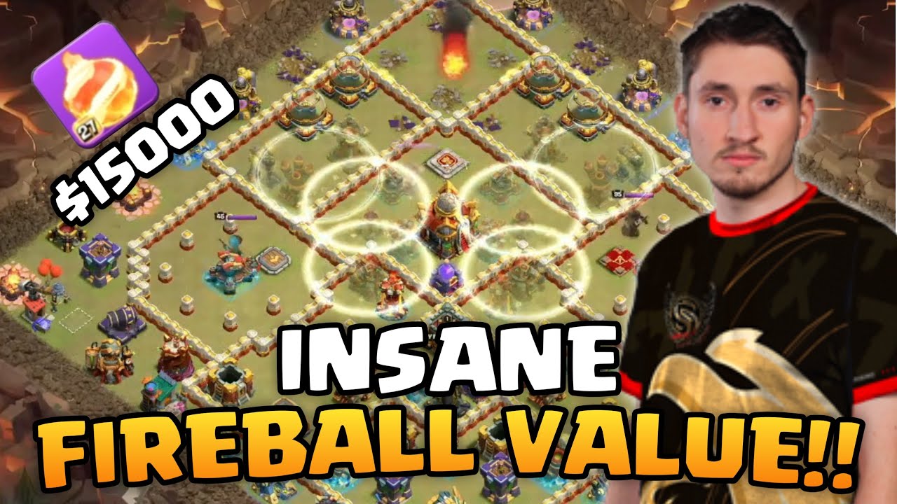 INSANE Fireball Against #1 Team in $15,000 tournament (Clash of Clans ...