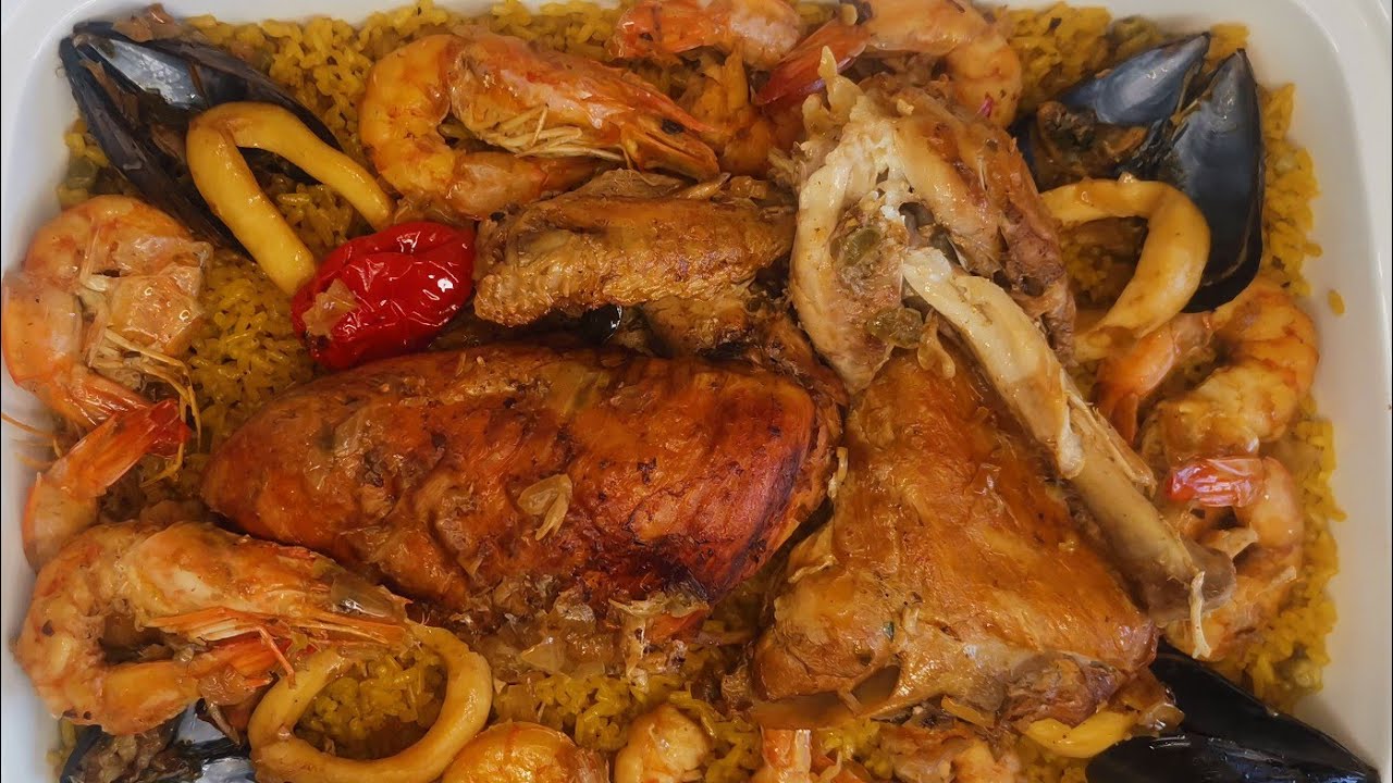 paella senegalaise/recette paella à la senegalaise - YouTube