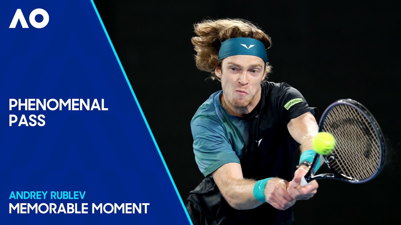 Andrey Rublev Hits Phenomenal Pass | Australian Open 2024 - YouTube