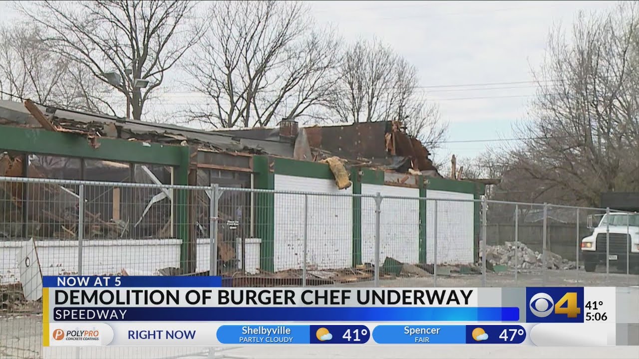 Demolition begins for infamous Burger Chef building - YouTube