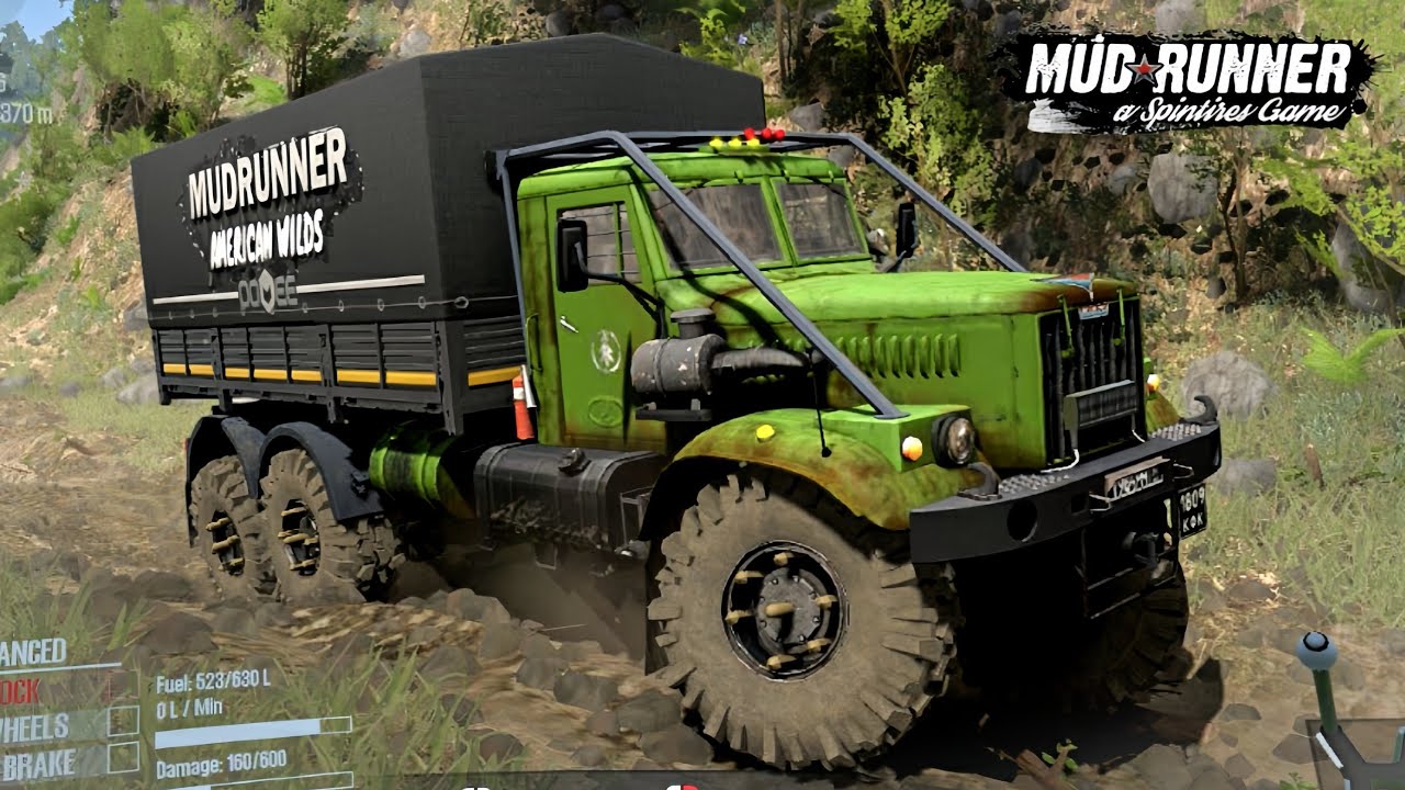 Spintires MudRunner - Yaz 214 Truck Mountain Road | Border Region Map - YouTube