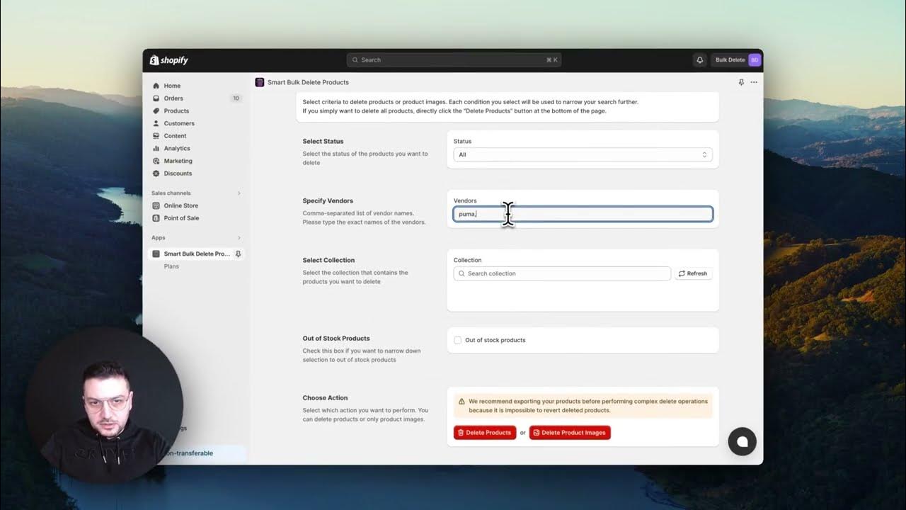 Smart Bulk Delete Product - Shopify App (DEMO) - YouTube