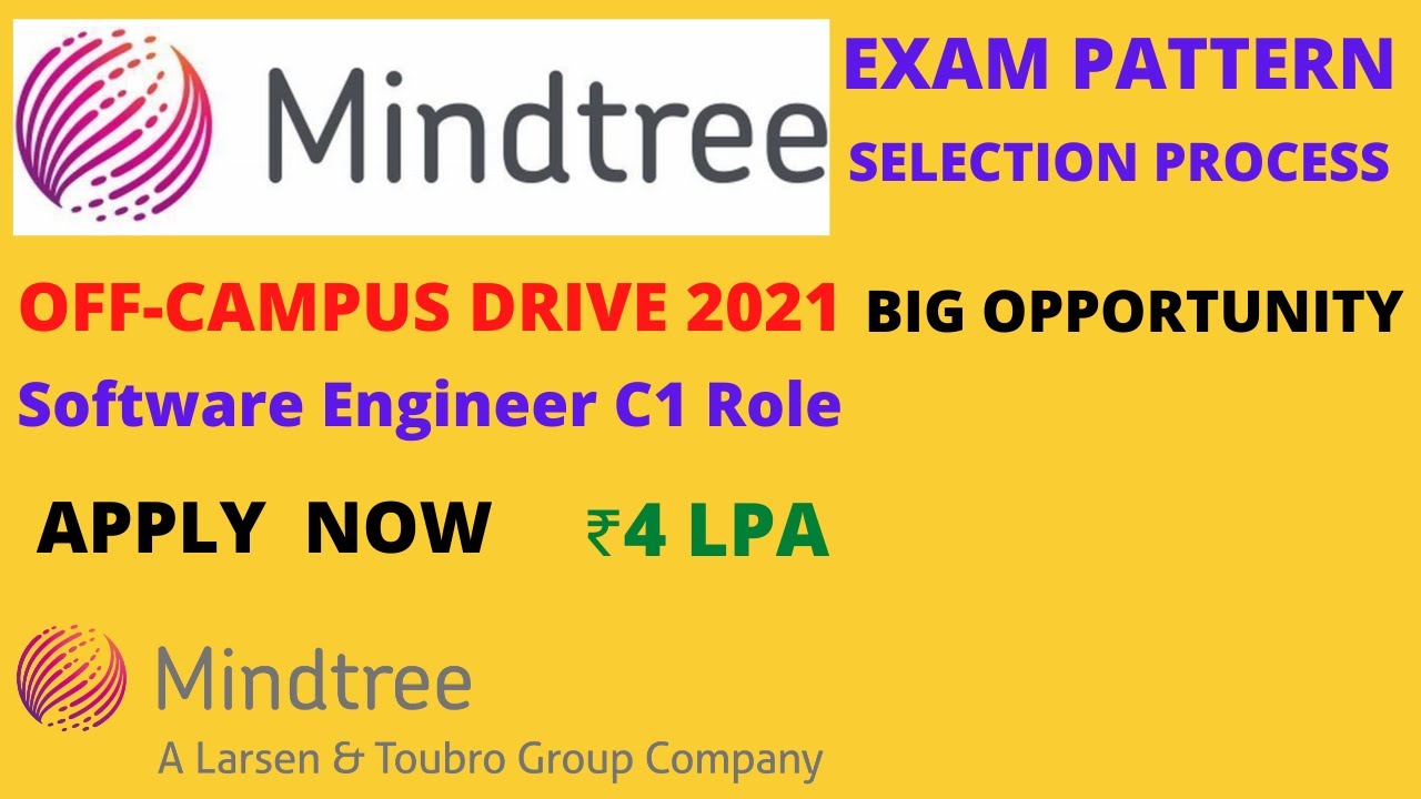 Mindtree Recruitment 2021 | C1 role | ₹4 lpa | Exam Pattern | Selection ...