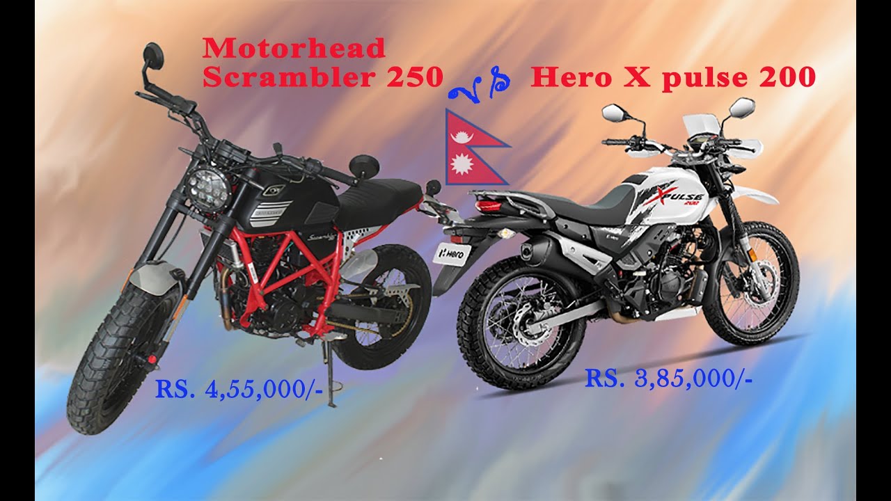 Motorhead Scrambler vs Hero X pulse || comparison, specification, price ...