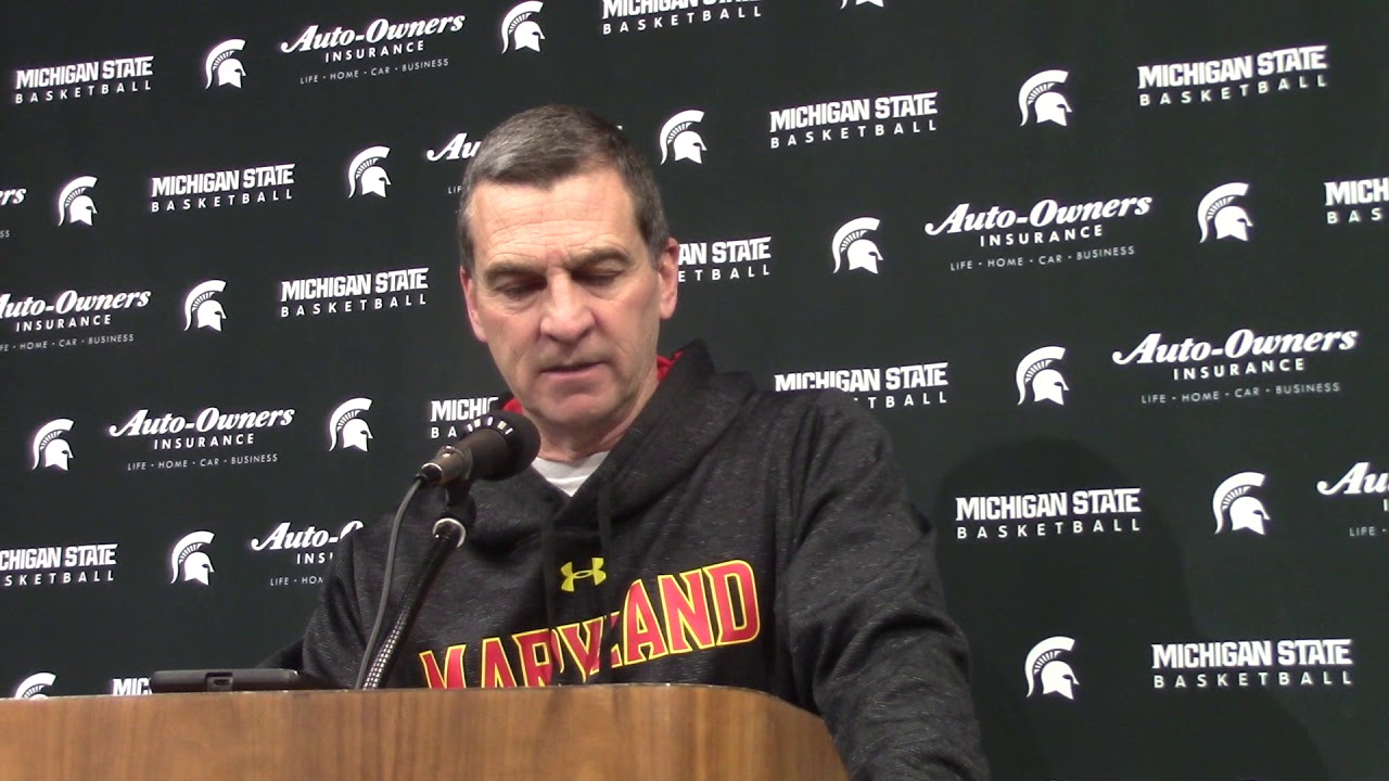 Maryland Coach Mark Turgeon Post Loss to MSU. - YouTube