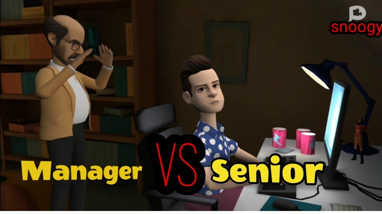 Manager Vs Senior Dood | Office Funny troll | Animation Video - YouTube