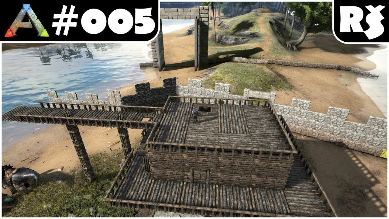 ARK: Survival Evolved #005 - Základna na Footpaw - YouTube