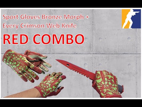 Sport Gloves Bronze Morph + All Crimson Web Knife | RED COMBO | CS2 Showcase - YouTube