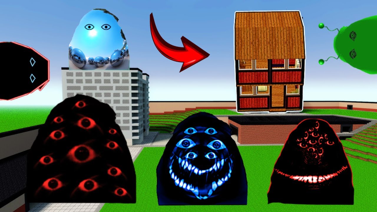 Angry Munci Vs Houses Nextbots Gmod Minecraft (Part 2) - YouTube