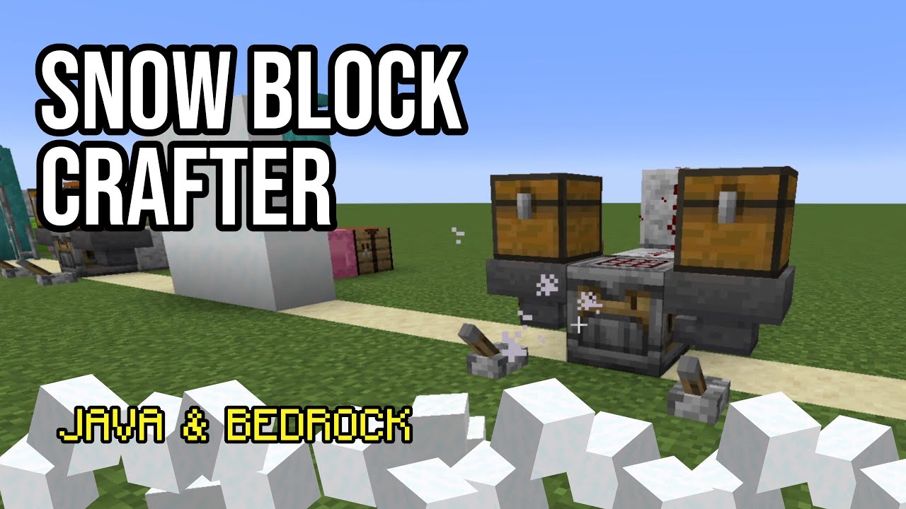 Snow BALLS into Blocks CRAFTER in 1.21+ Minecraft JAVA & BEDROCK - YouTube