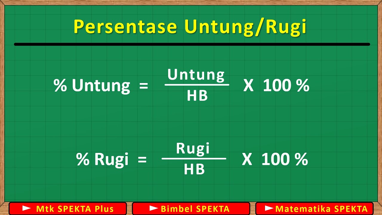 Cara Menghitung Persentase Untung/Rugi, Terhadap Harga Pembelian - YouTube