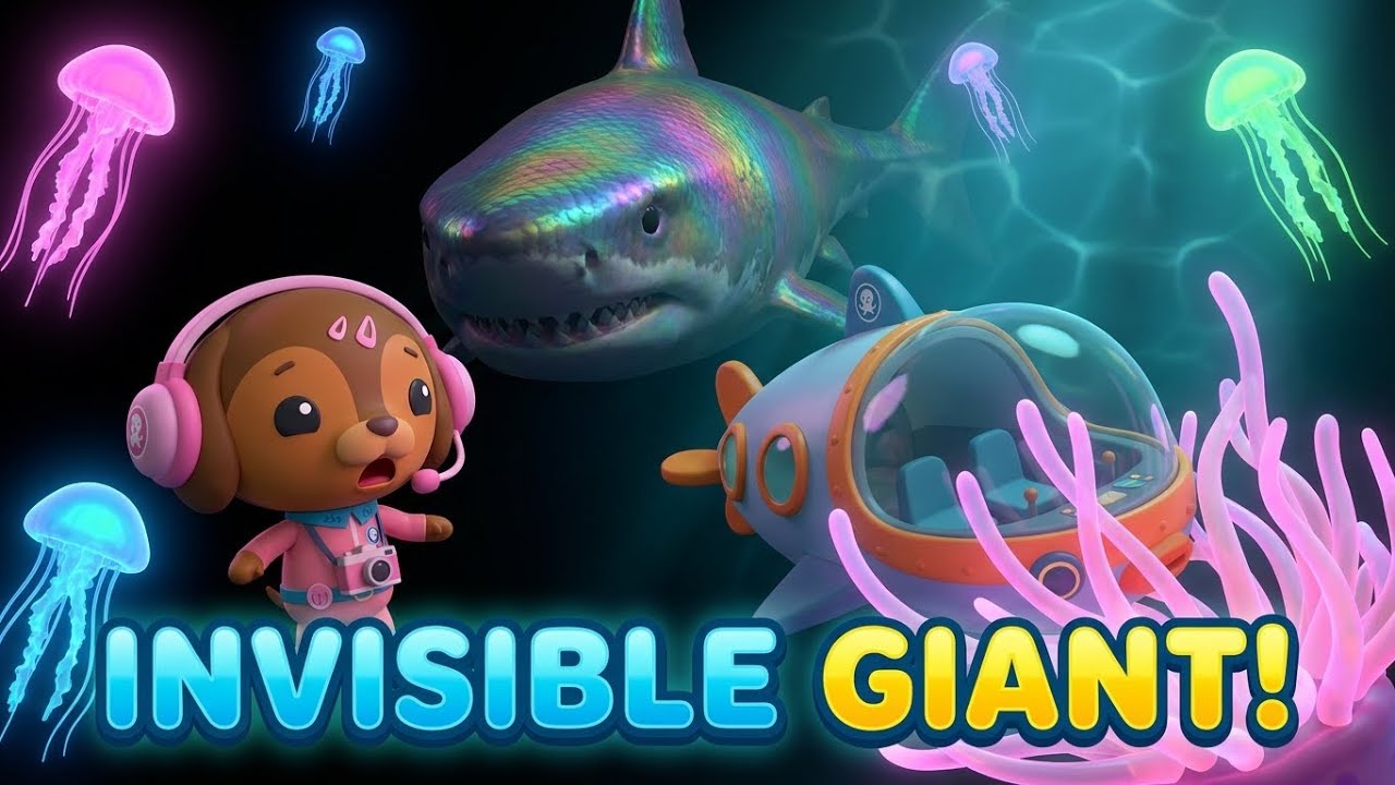 The Rainbow Predator! 🌈 Invisible Megalodon Stalks the Midnight Zone ...