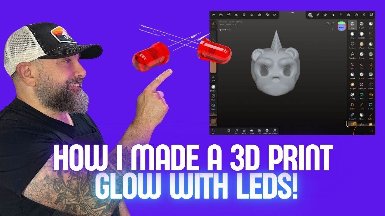 How I Made a 3D Print Glow With LEDs! - YouTube