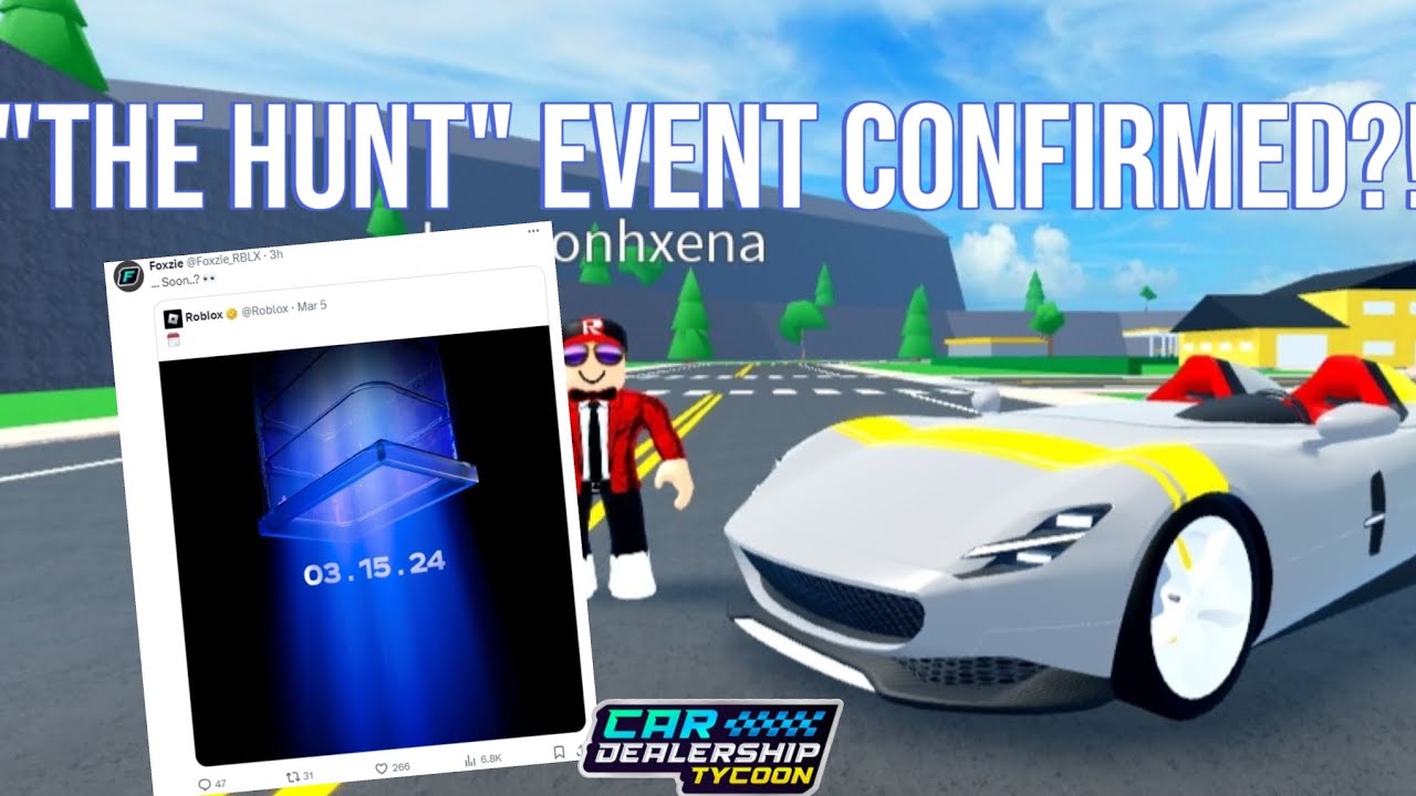 "THE HUNT" EVENT IS FINALLY *CONFIRMED* IN Car Dealership tycoon ...