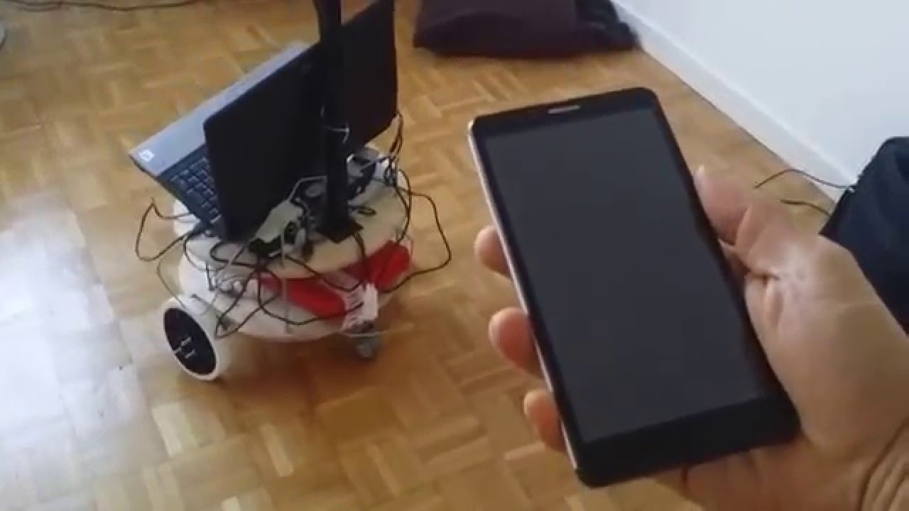 robot control with android imu - YouTube